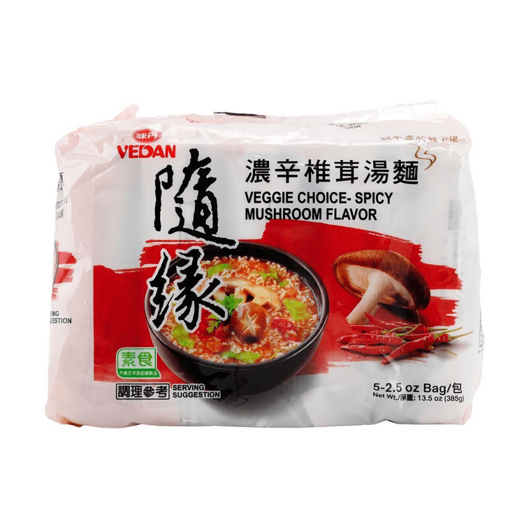 Sui Yuan Veggie Choice - Spicy Mushroom Flavor Instant Noodles - 77g x ...
